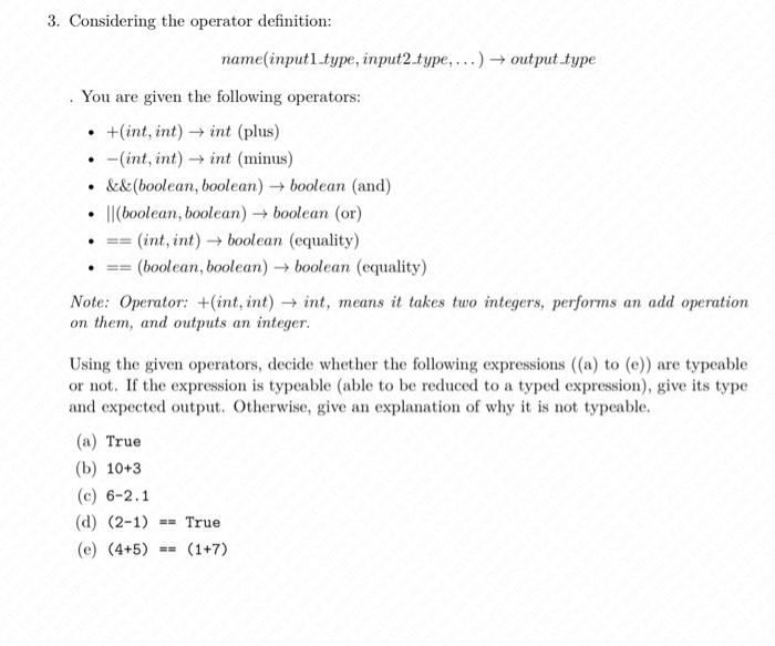 Solved 3. Considering the operator definition: \[ \text { | Chegg.com