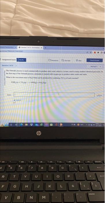 Solved The Ostwald process is used commercially to produce | Chegg.com