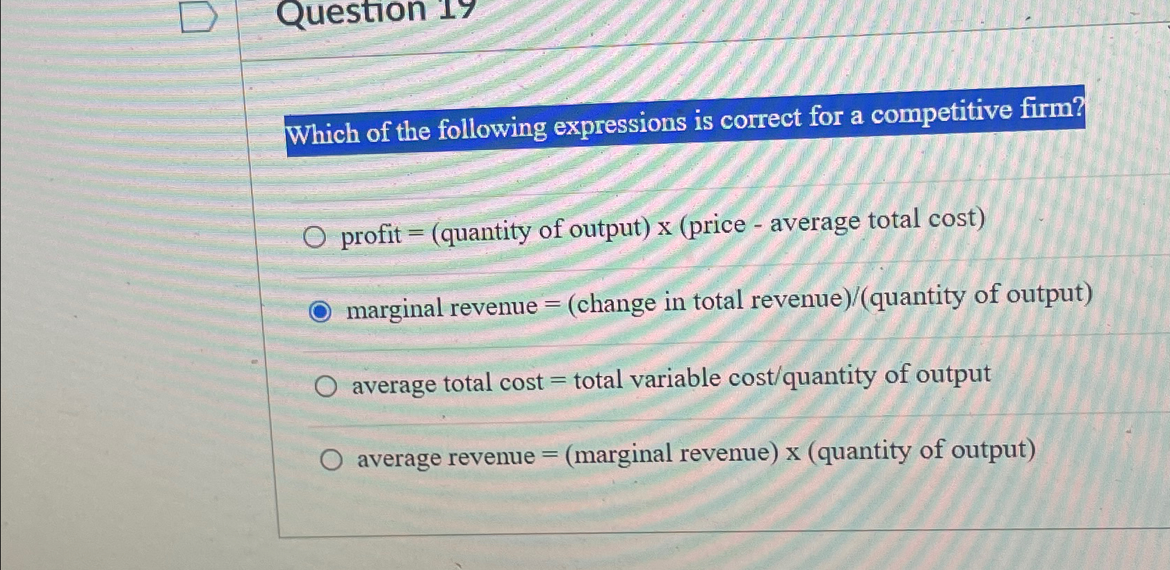 Solved Question 17Which of the following expressions is | Chegg.com