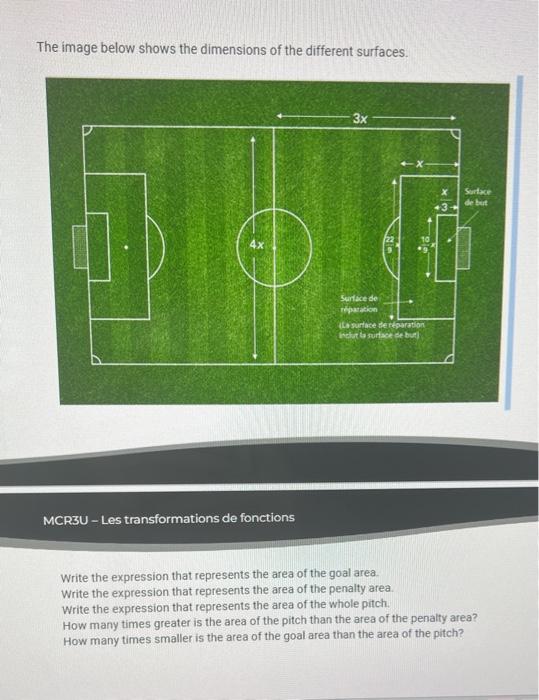 Solved The image below shows the dimensions of the different | Chegg.com