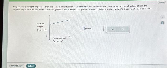 Solved Suppose that the weight (in pounds) of an alrplane is | Chegg.com