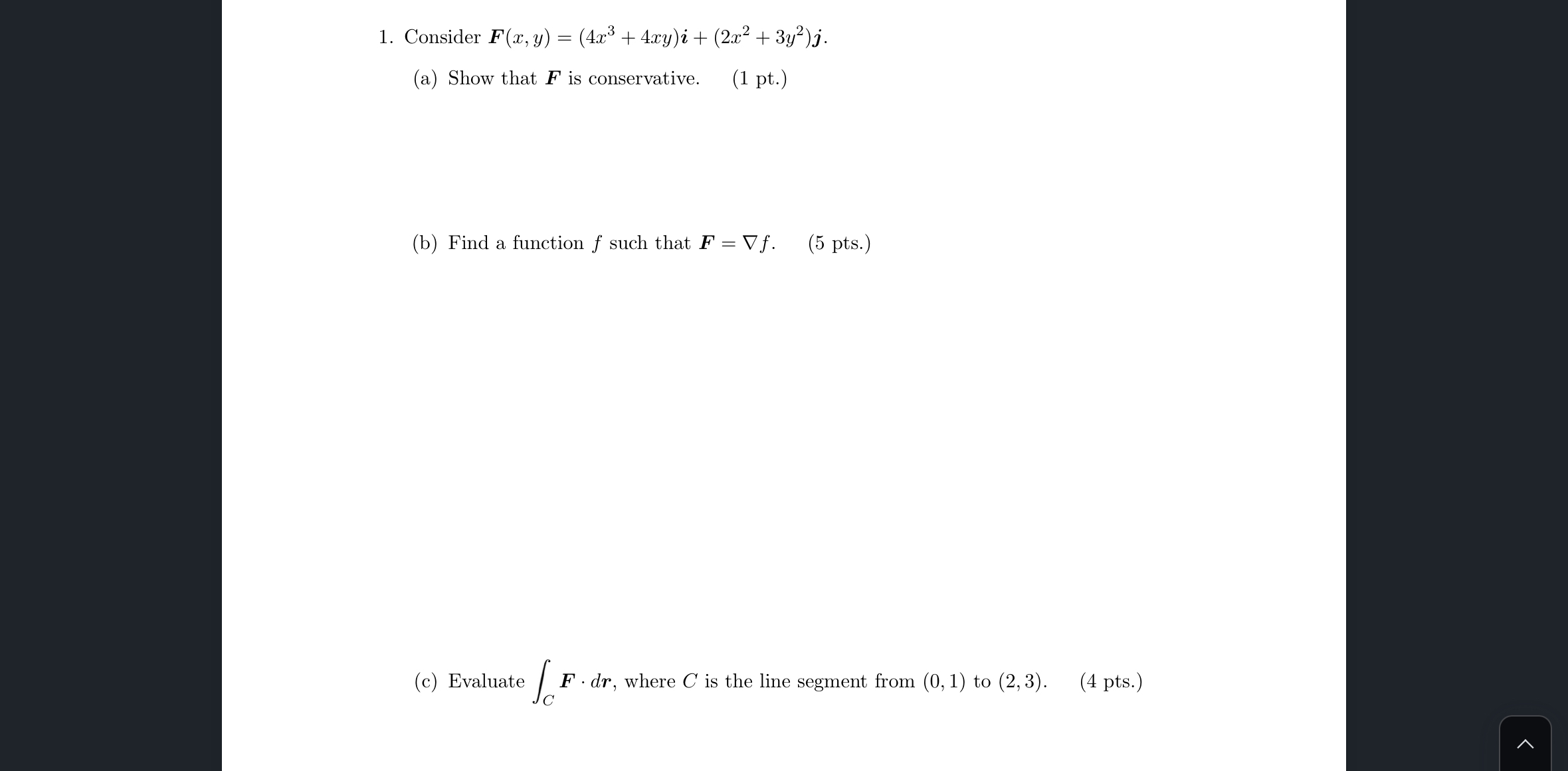 Solved Consider F(x,y)=(4x3+4xy)i+(2x2+3y2)j.(a) ﻿Show that | Chegg.com