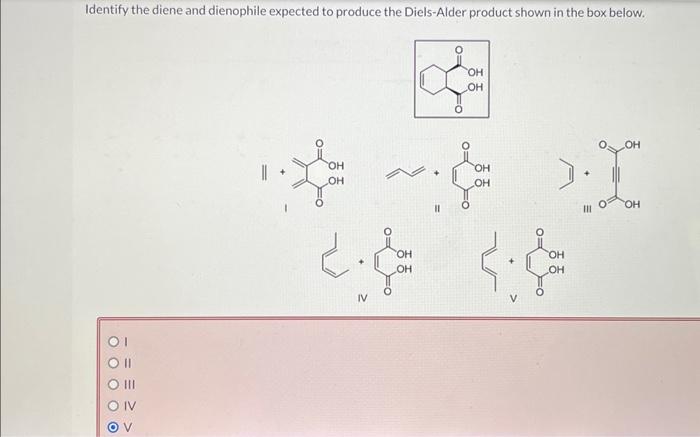 Solved Identify the diene and dienophile expected to produce | Chegg.com