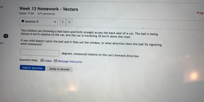 Solved Week 13 Homework - Vectors Score: 7/245/9 answered | Chegg.com