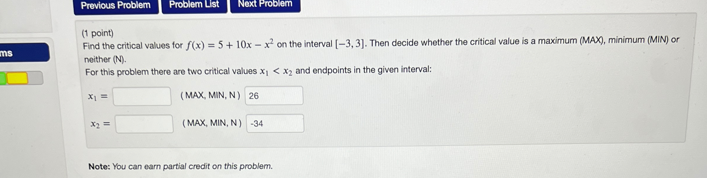 Solved Previous ProblemNext Problem(1 ﻿point)Find the | Chegg.com