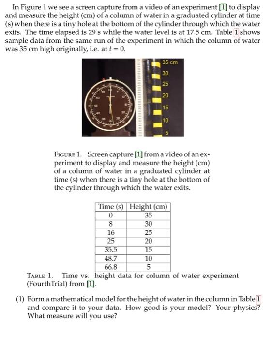 Solved In Figure 1 we see a screen capture from a video of | Chegg.com