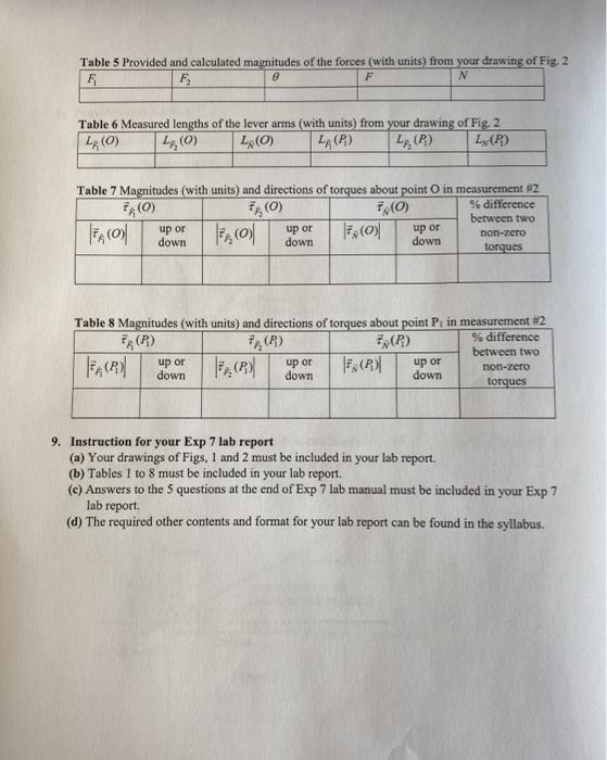 Solved Provided data for Exp 7 and instructions for data | Chegg.com