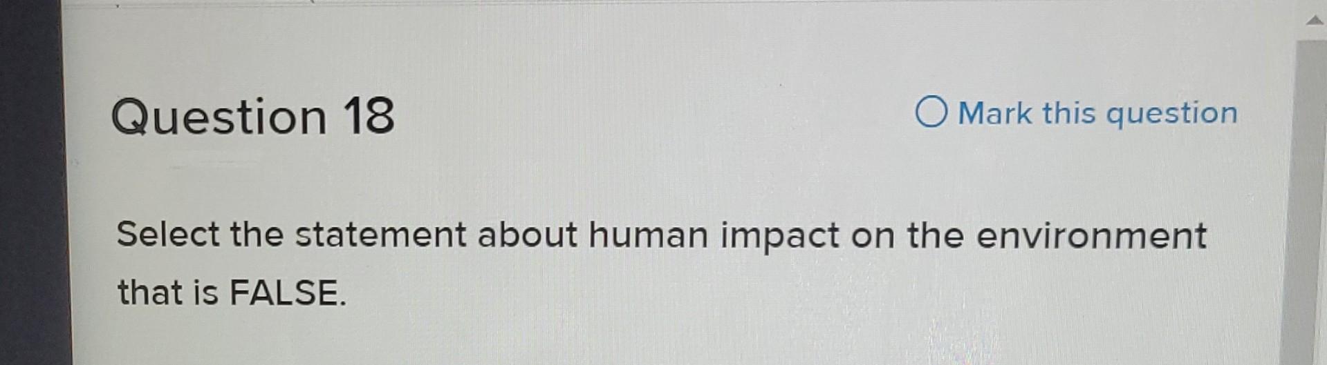 Question 18 O Mark this question Select the statement | Chegg.com