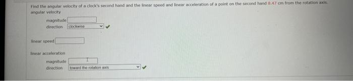 Solved find the angular velocity of a clock's second hand | Chegg.com
