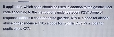 Solved If applicable, which code should be used in addition | Chegg.com