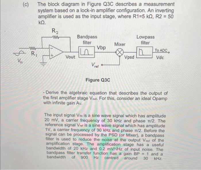 (c) The block diagram in Figure Q3C describes a | Chegg.com