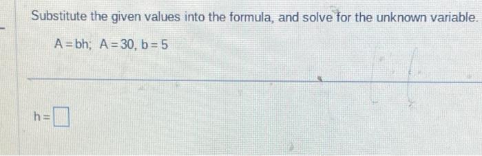 Solved Substitute the given values into the formula, and | Chegg.com