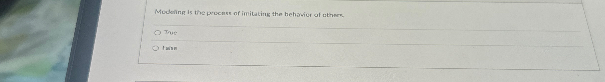 Solved Modeling is the process of imitating the behavior of | Chegg.com
