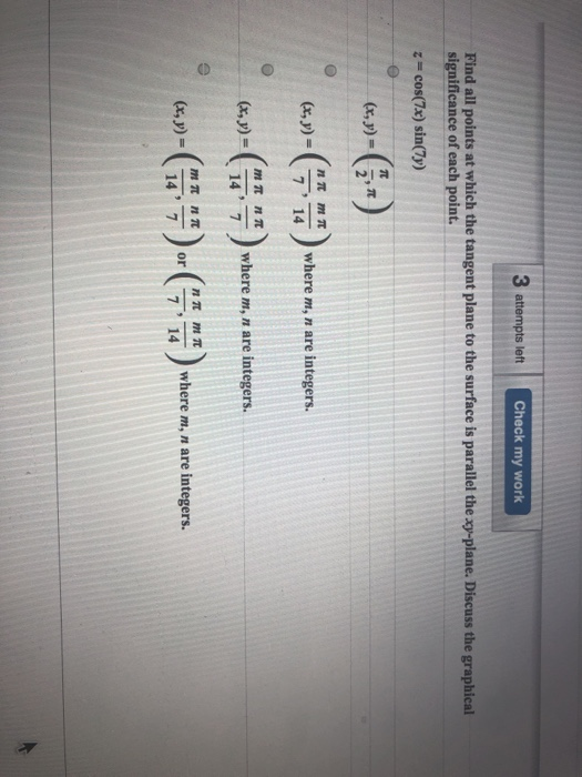 Solved 3 attempts left Check my work Find all points at | Chegg.com