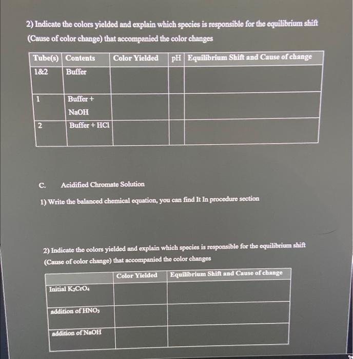 2) Indicate the colors yielded and explain which | Chegg.com