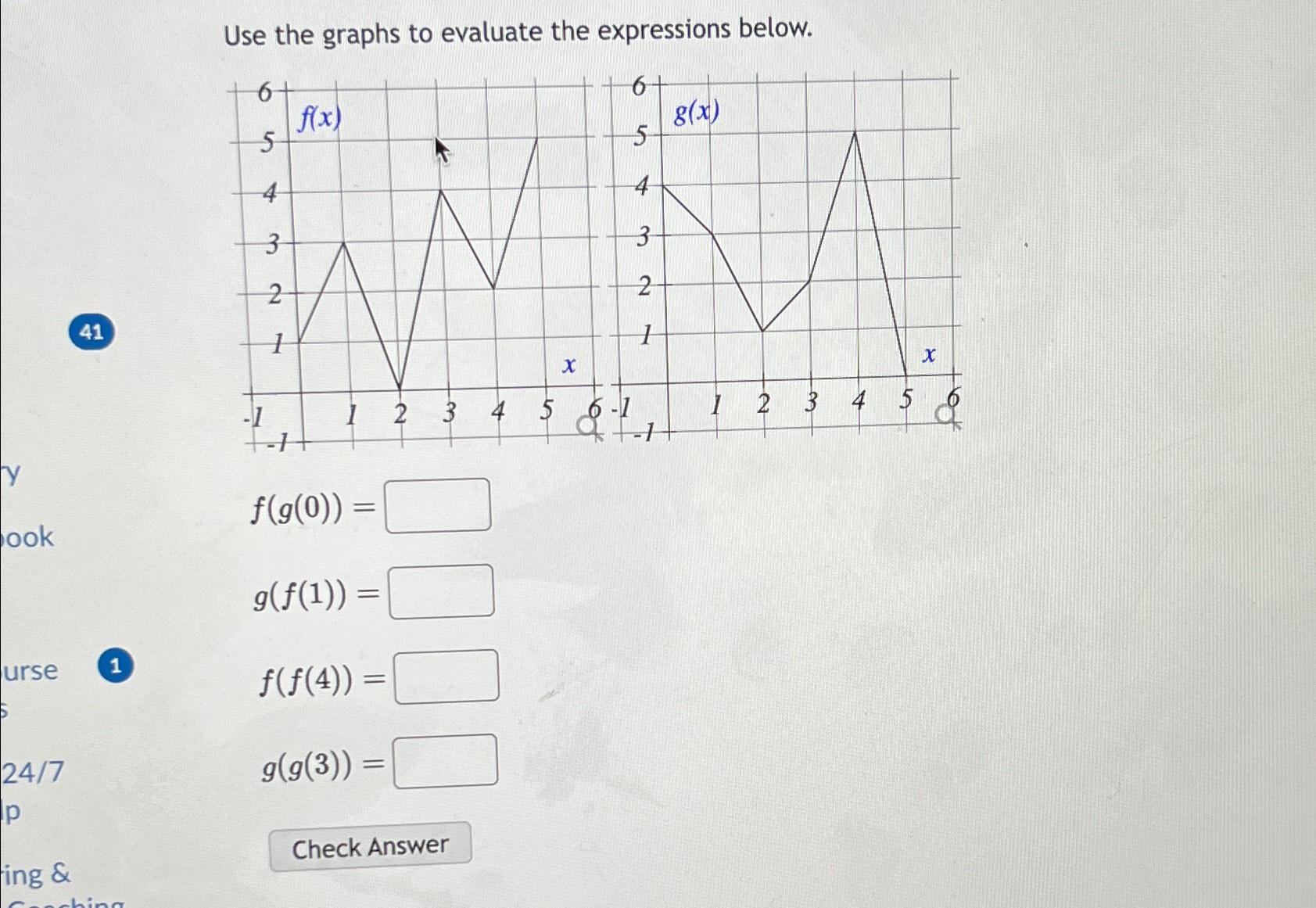 Solved Use the graphs to evaluate the expressions | Chegg.com