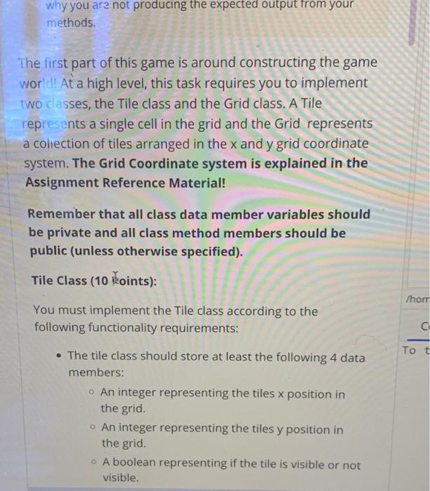 [Solved]: The first part of this game is around constructin