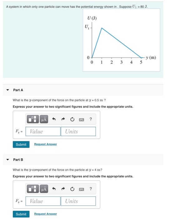 Solved A system in which only one particle can move has the | Chegg.com