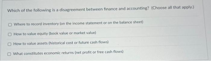 Solved Which of the following is a disagreement between | Chegg.com