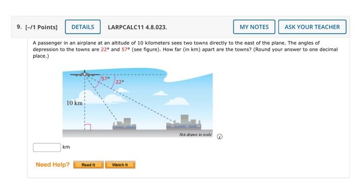 Solved A passenger in an airplane at an altitude of 10 | Chegg.com