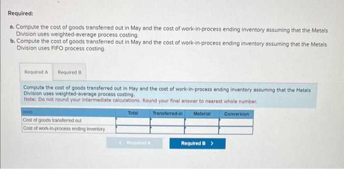 Problem 8-66 (Algo) Prepare a Production Cost Report: | Chegg.com