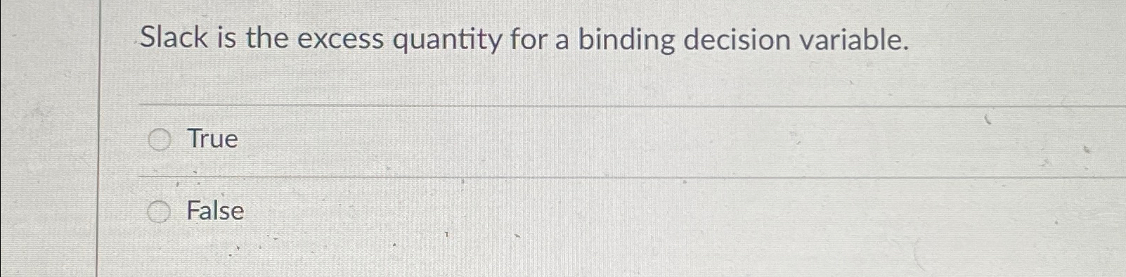 Solved Slack is the excess quantity for a binding decision | Chegg.com