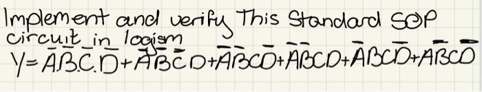 Solved Implement and verify this Standard SOP | Chegg.com