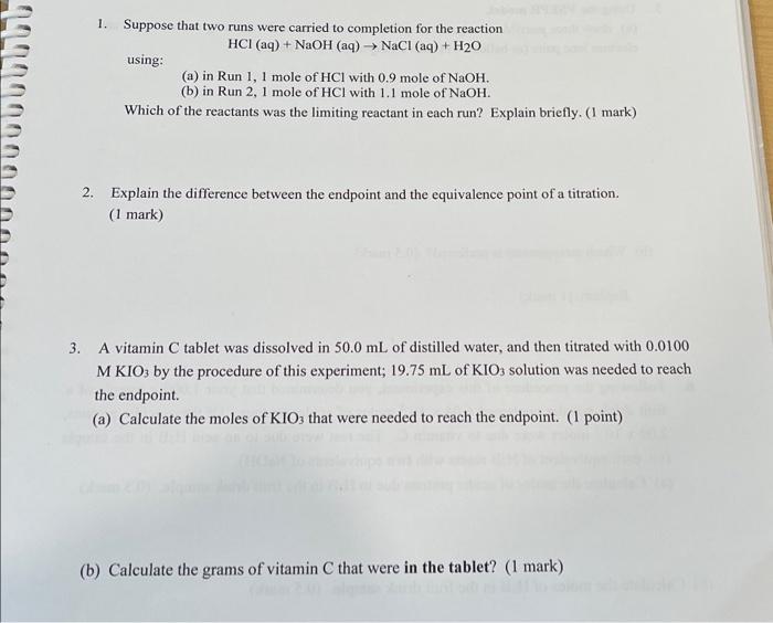 Solved 1. Suppose that two runs were carried to completion | Chegg.com