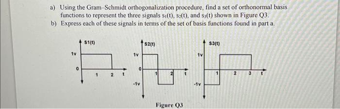 a) Using the Gram-Schmidt orthogonalization | Chegg.com