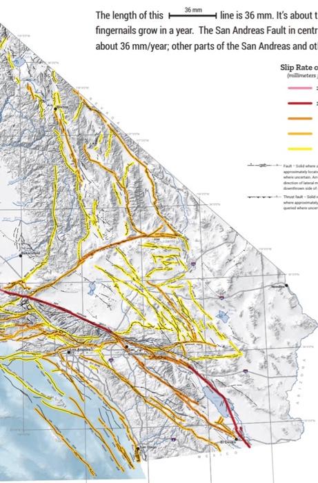 Solved The Garlock Fault in the mojave desert intersects the | Chegg.com