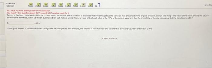 You hare no more abempts left ler this question You | Chegg.com