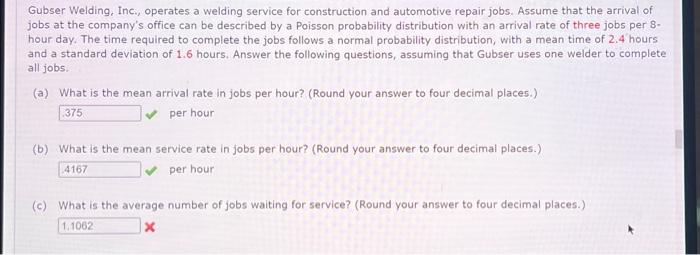 Solved Gubser Welding, Inc., operates a welding service for | Chegg.com