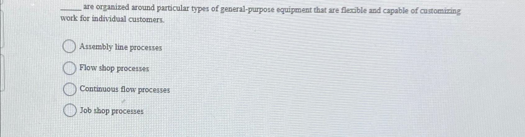 Solved are organized around particular types of | Chegg.com
