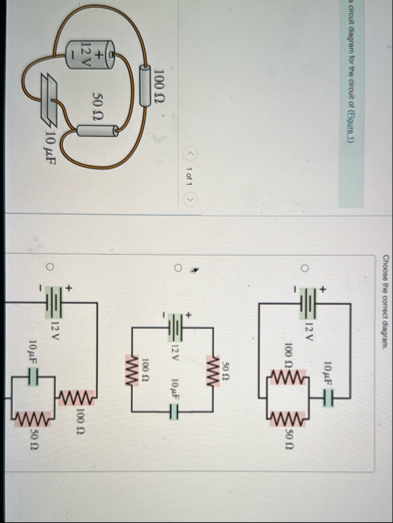Solved Choose the correct dagram.circuit diagram for the | Chegg.com