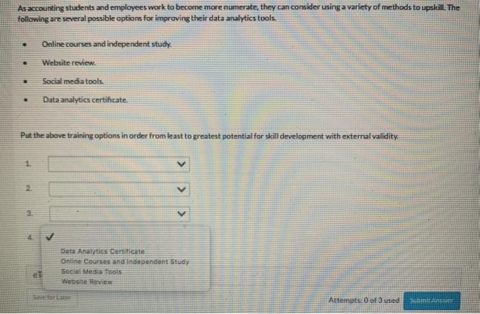 Solved The followingsteps are involved in using data | Chegg.com