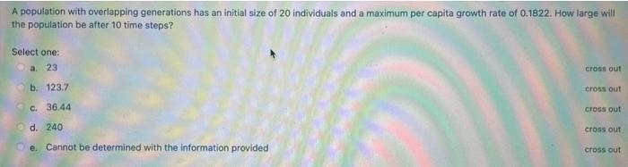 Solved A population with overlapping generations has an | Chegg.com