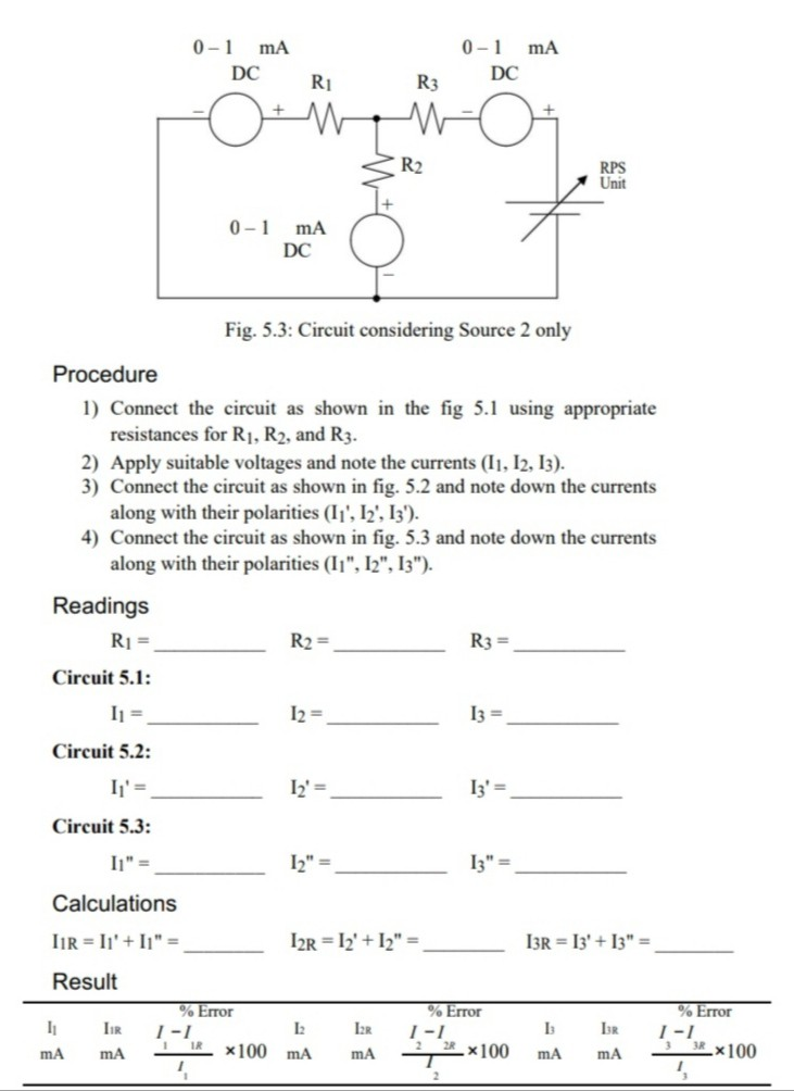 Solved Verification Of Superposition Theorem Aim To Verify