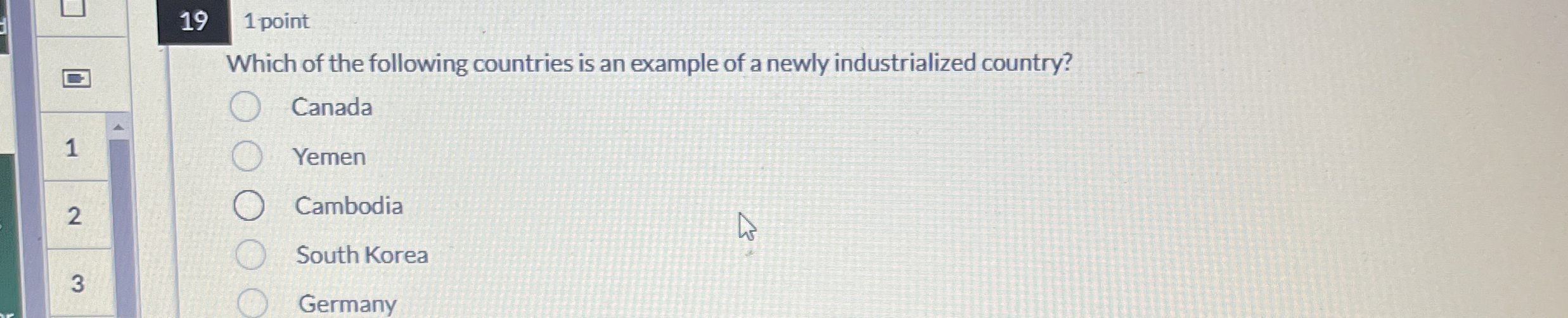 Solved 191 ﻿pointWhich of the following countries is an | Chegg.com