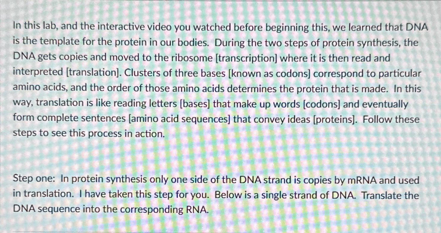 Solved In this lab, and the interactive video you watched | Chegg.com