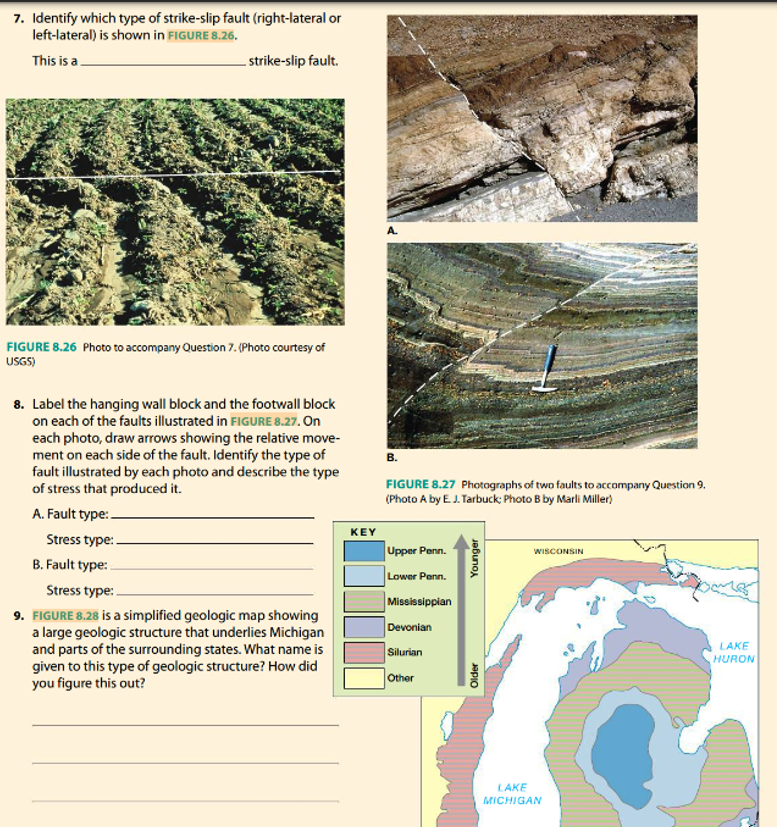 Solved 7. ﻿Identify which type of strike-slip fault | Chegg.com