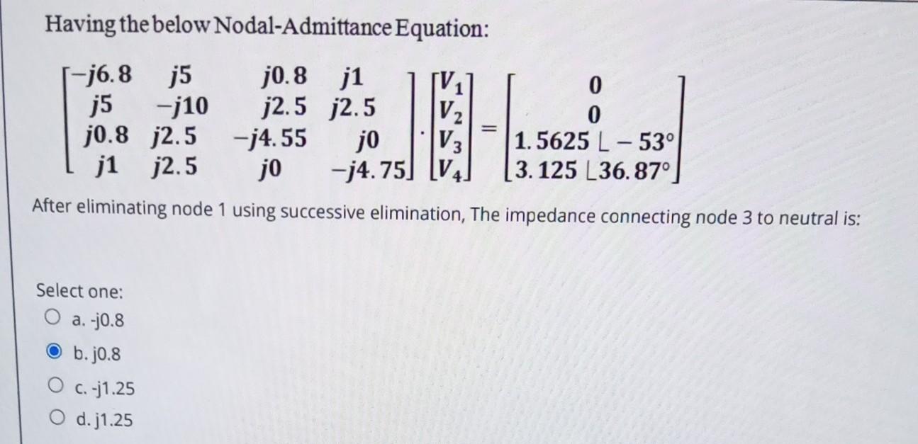 Solved Having the below Nodal-Admittance Equation: | Chegg.com