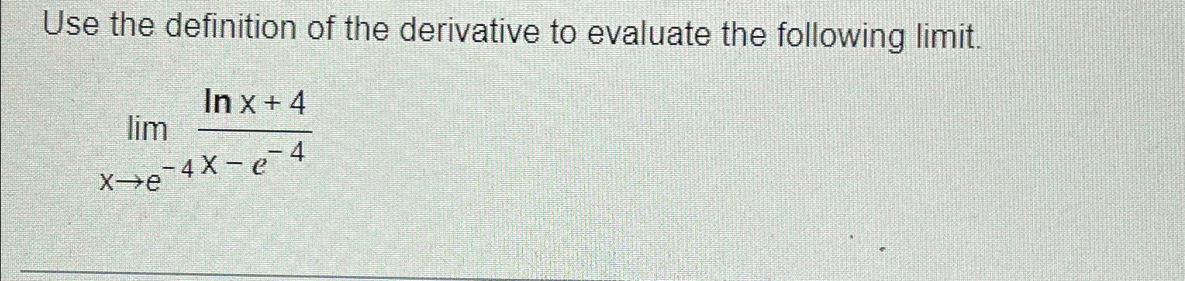 Solved Use the definition of the derivative to evaluate the | Chegg.com