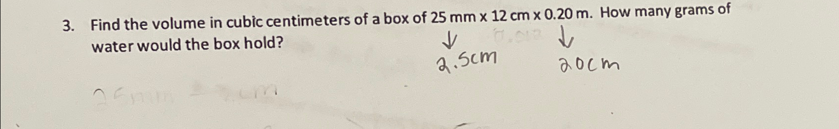 Solved Find the volume in cubic centimeters of a box of | Chegg.com