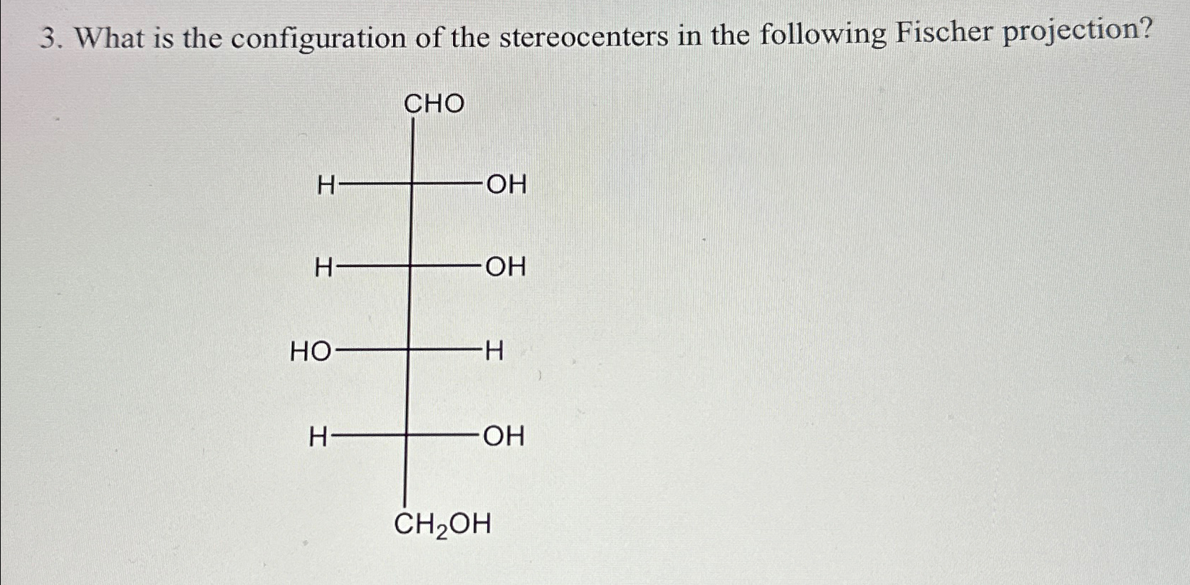 What is the configuration of the stereocenters in the | Chegg.com