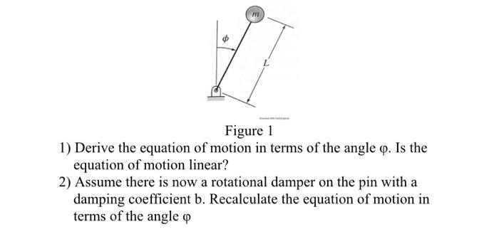 Solved 3.9 Figure P3.9 shows an inverted pendulum. Obtain | Chegg.com
