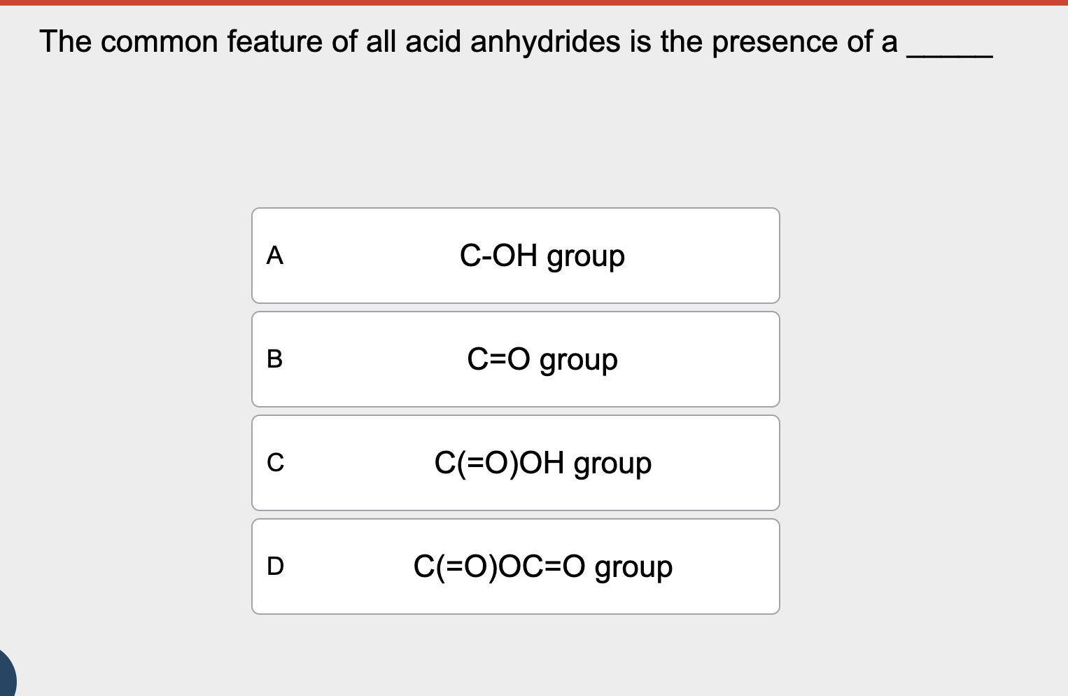 Solved The common feature of all acid anhydrides is the | Chegg.com