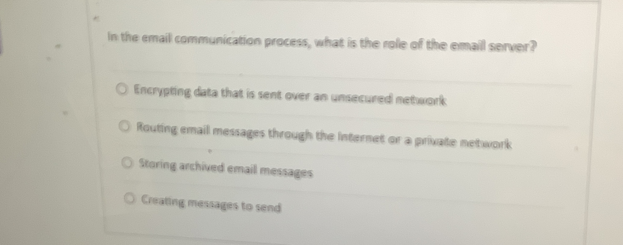 Solved In the email communication process, what is the role | Chegg.com