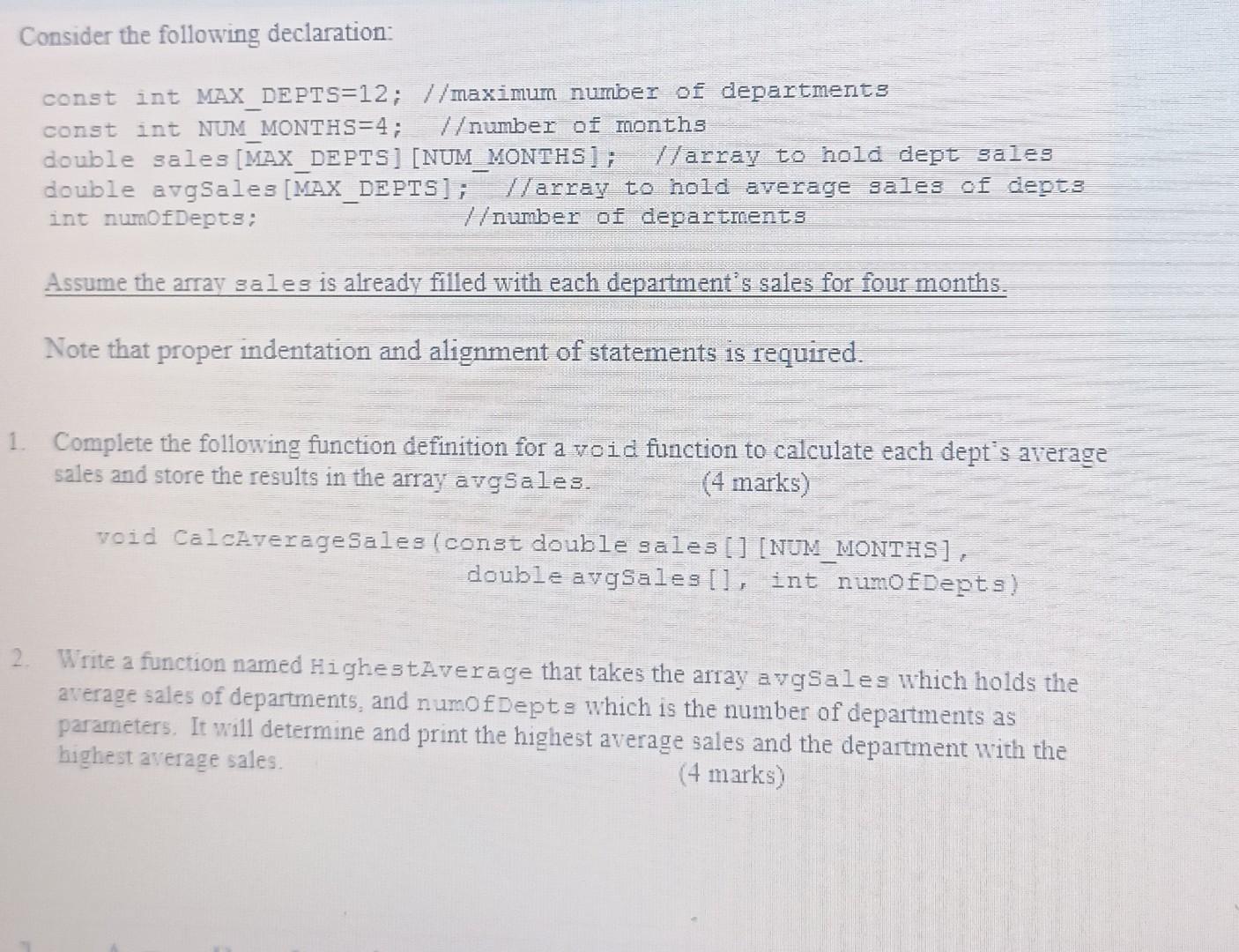 Solved Consider the following declaration: const int MAX | Chegg.com Solved Consider the following declaration: const int MAX | Chegg.com