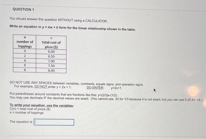 Solved You should answer this question WITHOUT using a | Chegg.com