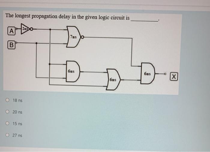 Solved The longest propagation delay in the given logic | Chegg.com
